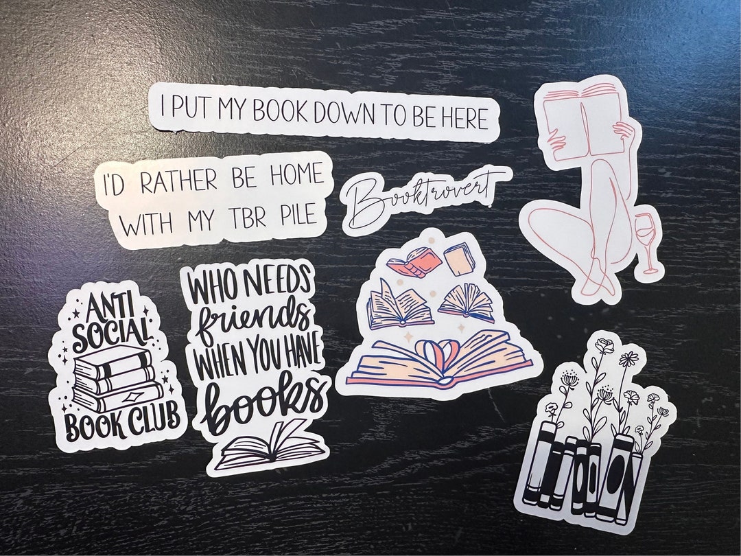 Book Themed Sticker Pack, Teacher Appreciation Gifts, Book Water Bottle ...