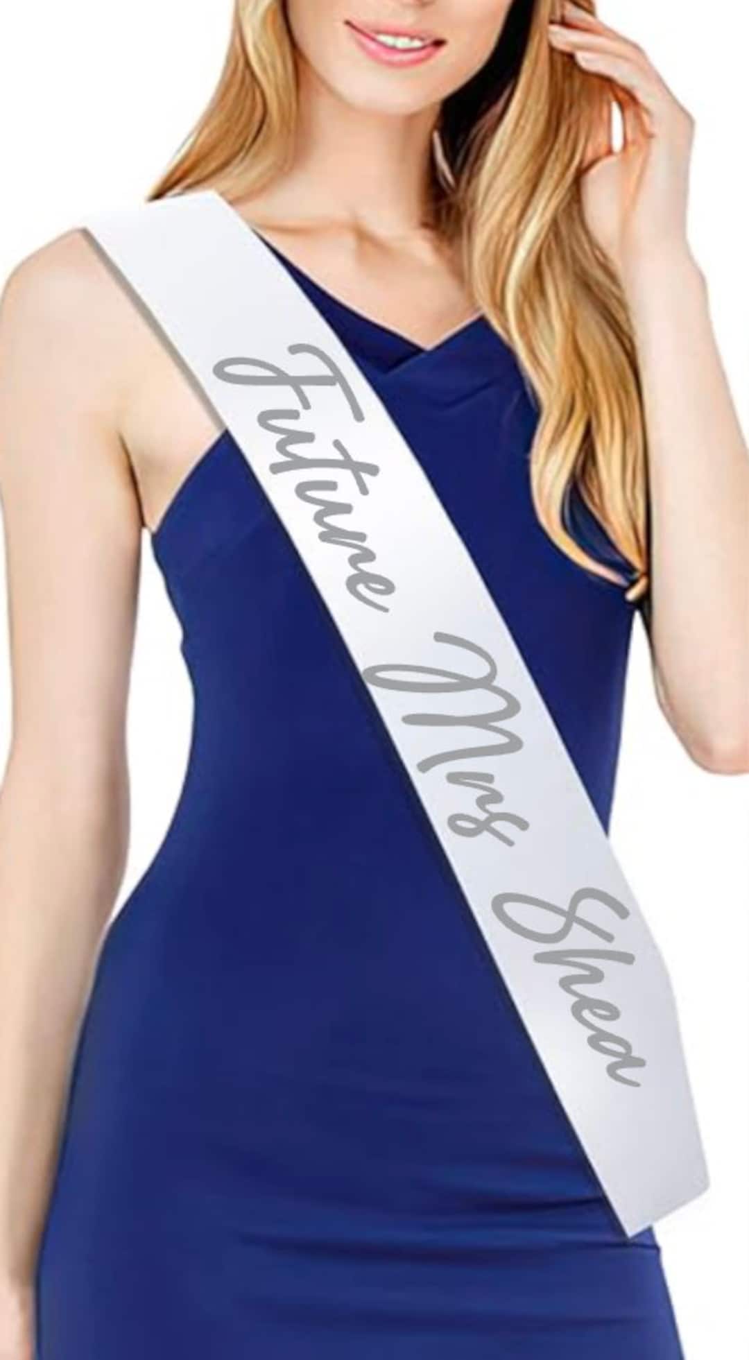 Future Mrs. Custom Last Name Sash, Custom Bachelorette Party Sashes ...