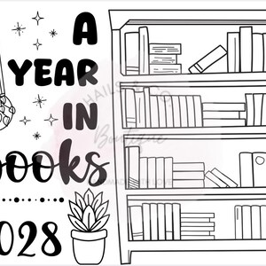 A Year in Books Tracker, Book Journal, Reading Book Challenge Tracker ...