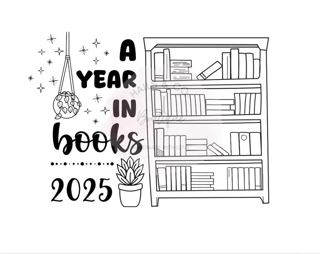 A Year in Books Tracker, Book Journal, Reading Book Challenge Tracker ...
