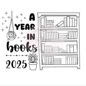 A Year in Books Tracker, Book Journal, Reading Book Challenge Tracker ...
