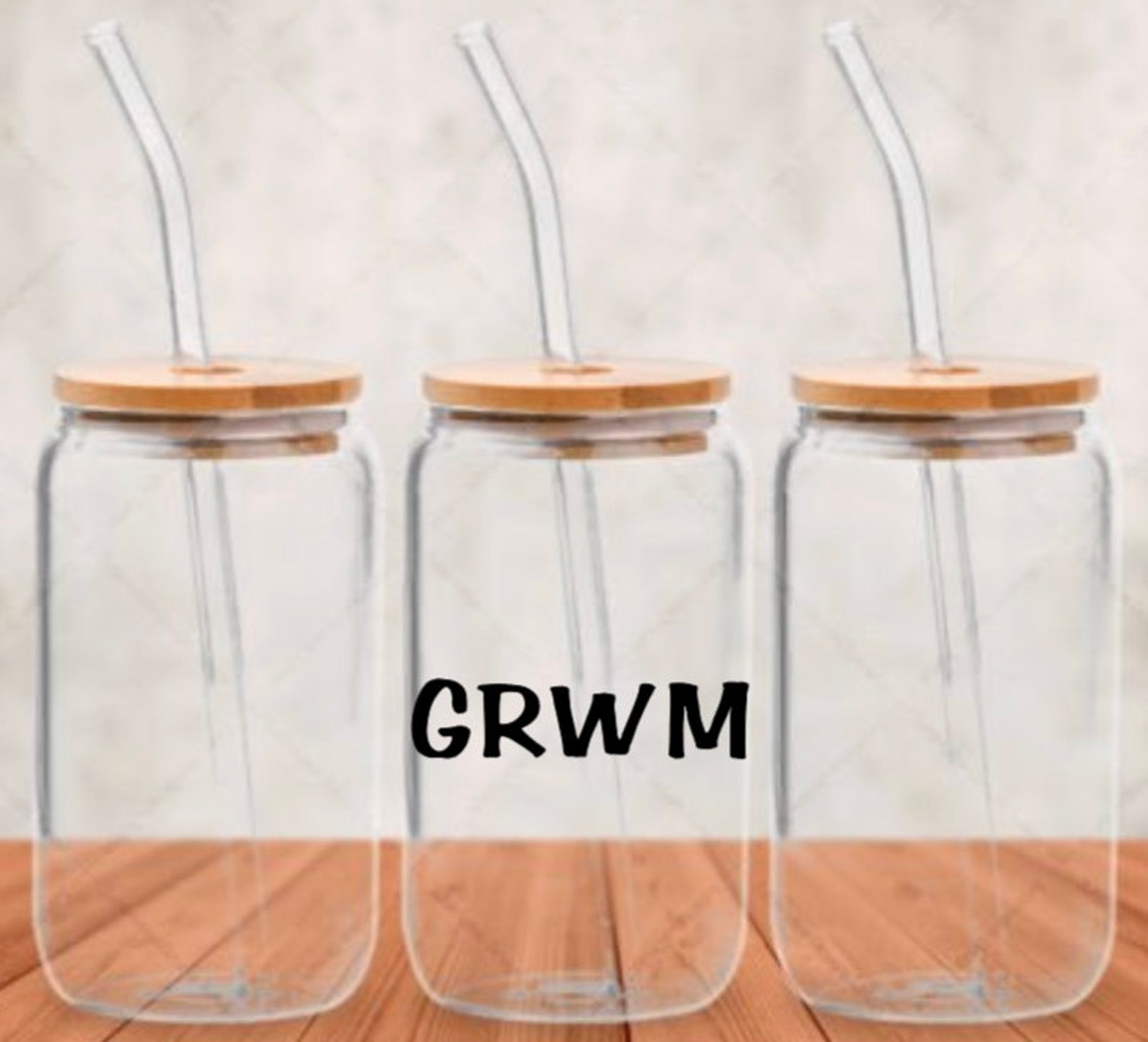GRWM 16 Ounce Glass Cup With Decal, GRWM Girl Gifts, Makeup Girl Gifts ...