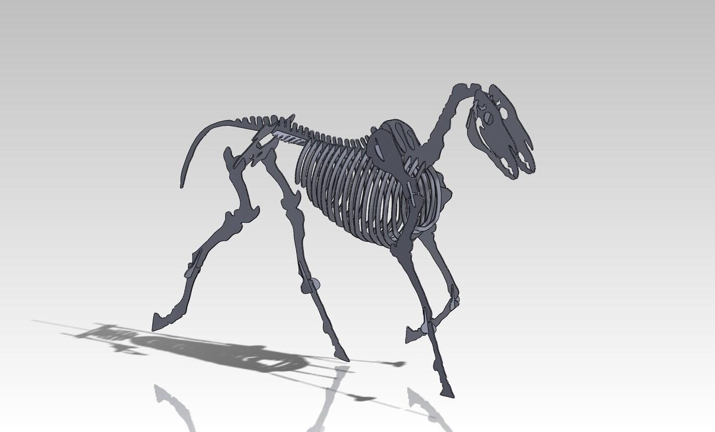 3D Pferdeskelett dxf -Plasmaschneiddatei - Marcus Designs GmbH - Pferd ...