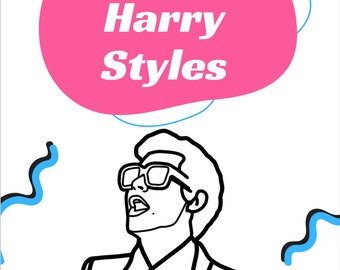 Harry Styles Colouring Book - Etsy