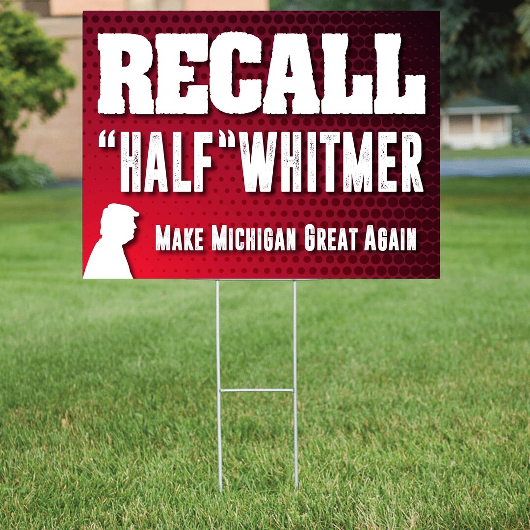 RECALL half WHITMER 18x24 Double Sided Yard Signs With Step Stake - Etsy