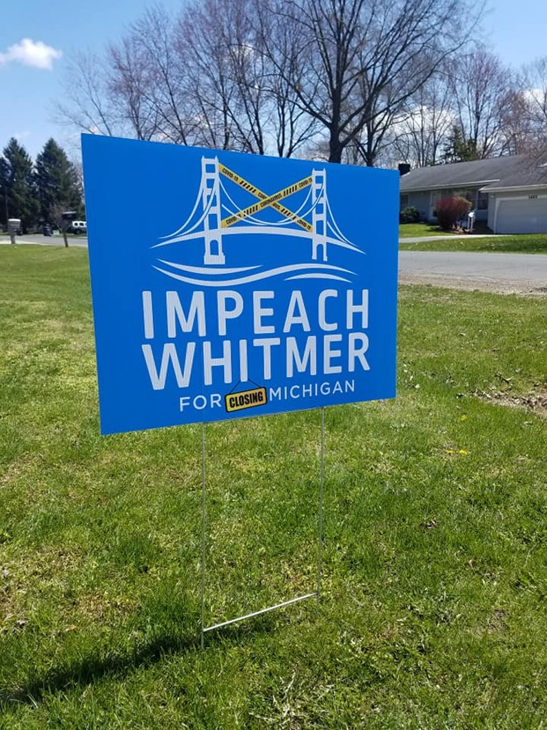 NEW IMPEACH WHITMER 18x24 Double Sided Yard Signs With Step - Etsy