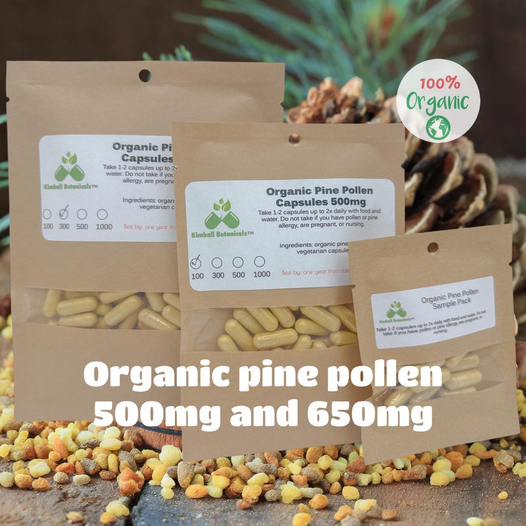 Organic Pine Pollen Capsules, Wild Harvested, Vegetarian - Etsy