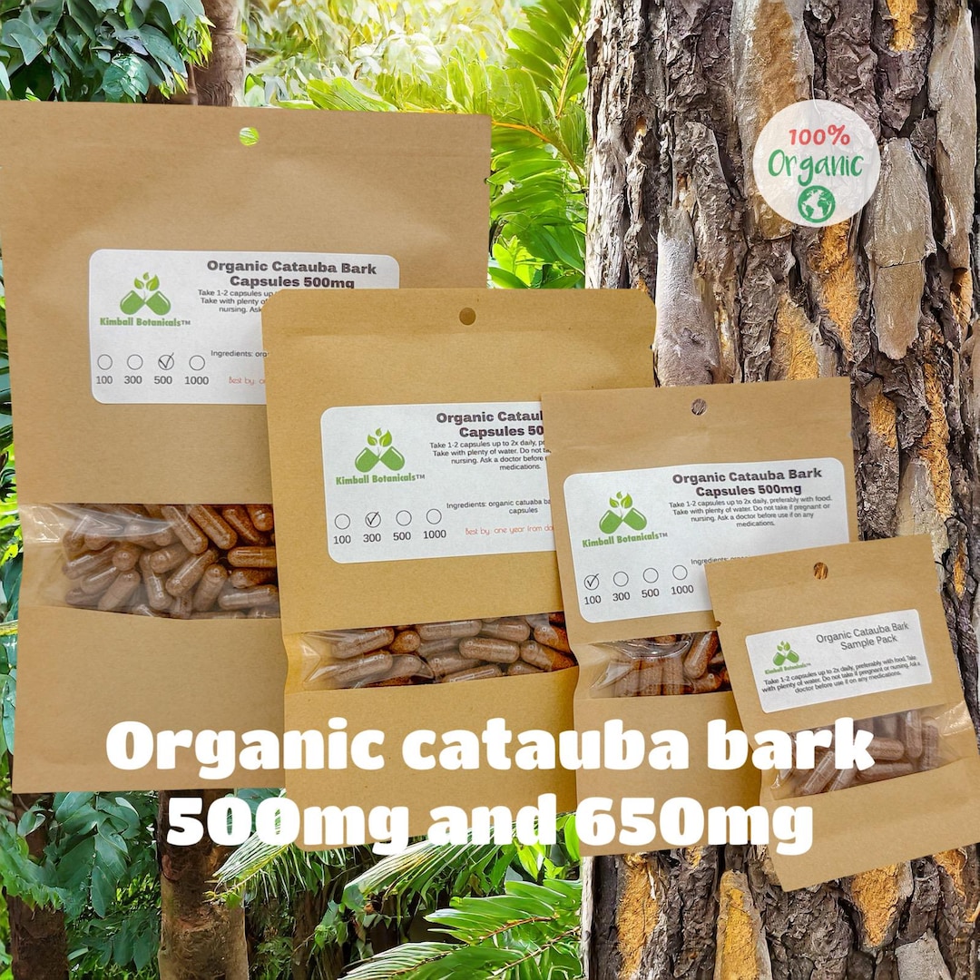 Organic Catuaba Bark (erythroxylum Catuaba) 500mg and 650mg Vegetarian ...