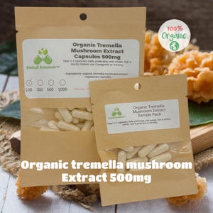 Organic Tremella Mushroom Extract (tremella Fuciformis) 500mg ...