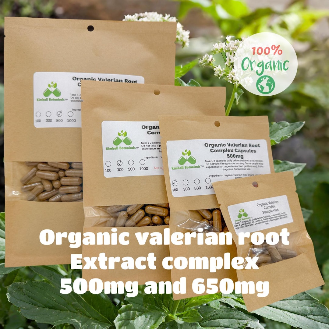Organic Valerian Root Extract Complex (valerian Officinalis) 500mg or ...