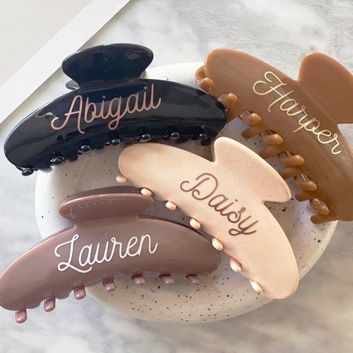 Custom Claw Clip Personalized Bridesmaid Gift Wedding Gift - Etsy