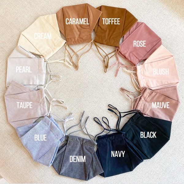 Organic Cotton Face Mask With Nose Wire - Etsy
