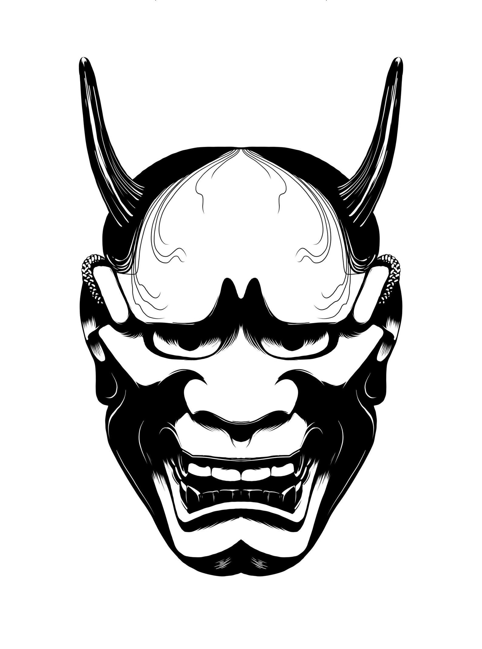 Hannya Mask Vector Image , T-shirt, Jpg, EPS, SVG, PDF, Ai - Etsy