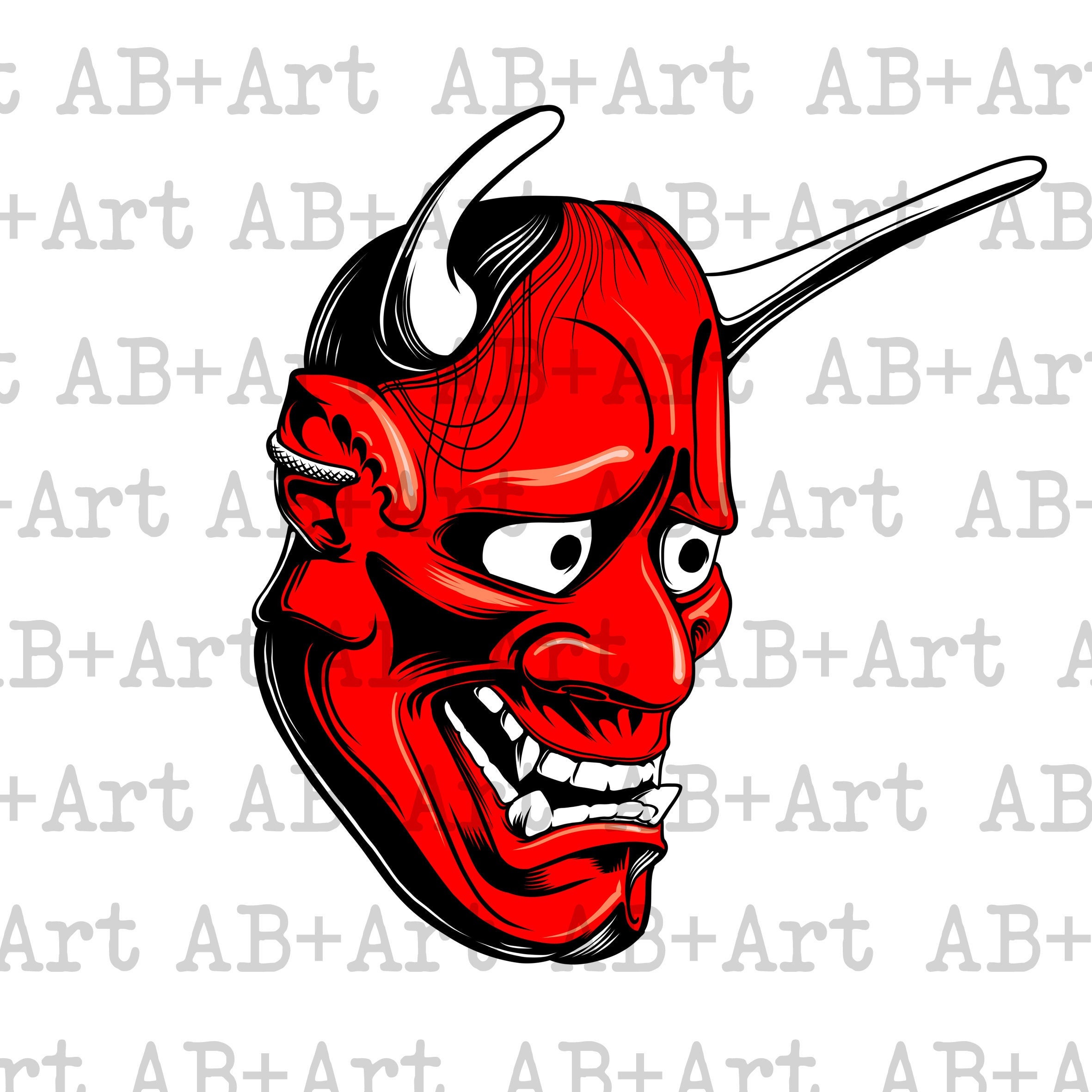 Hannya Mask Vector Image , T-shirt , Tattoo, Sticker SVG, EPS, Jpg, PDF ...