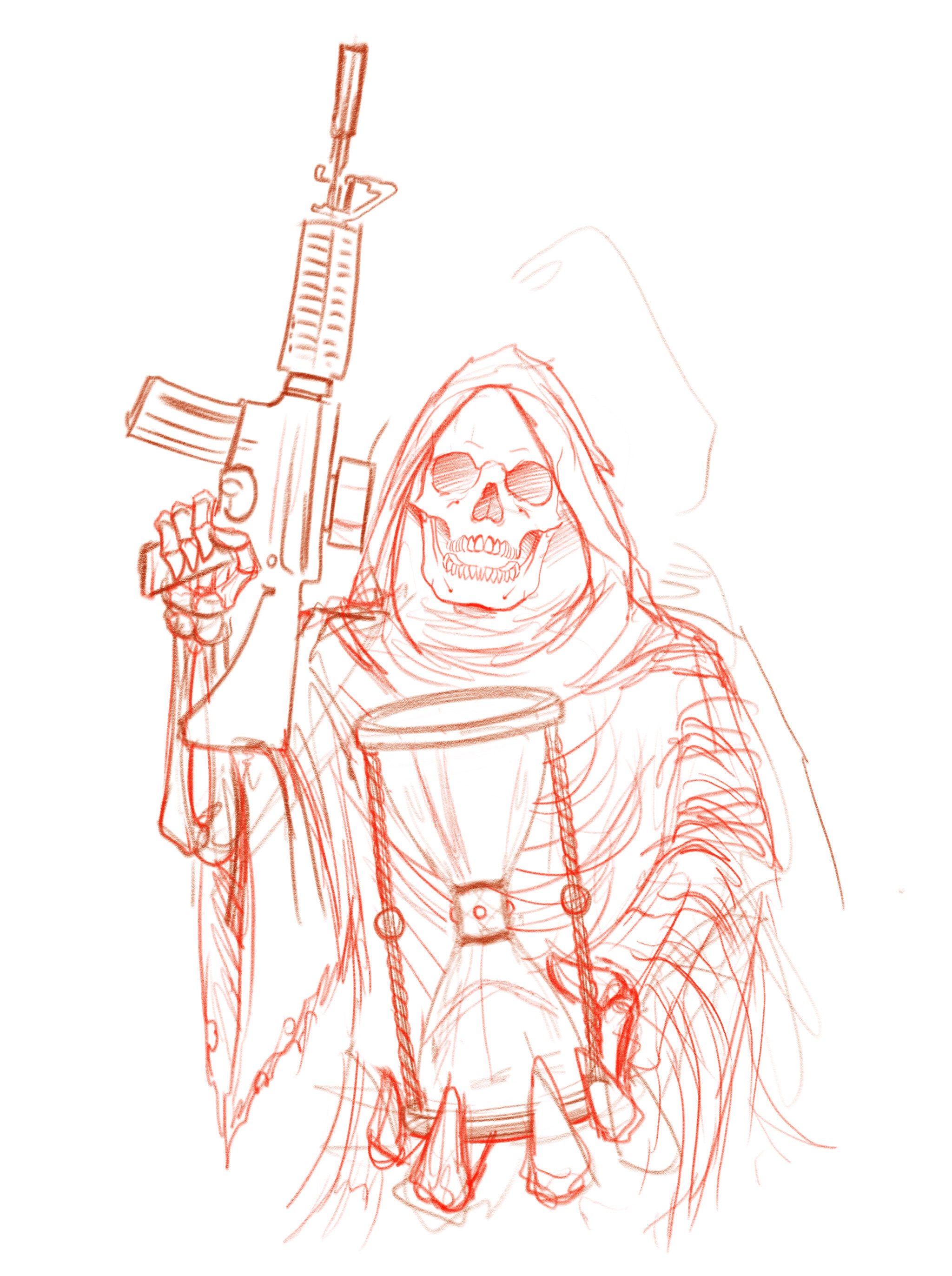 Reaper With Rifle Vector Design, Tshirt, SVG, Ai, Jpg, EPS, PDF - Etsy