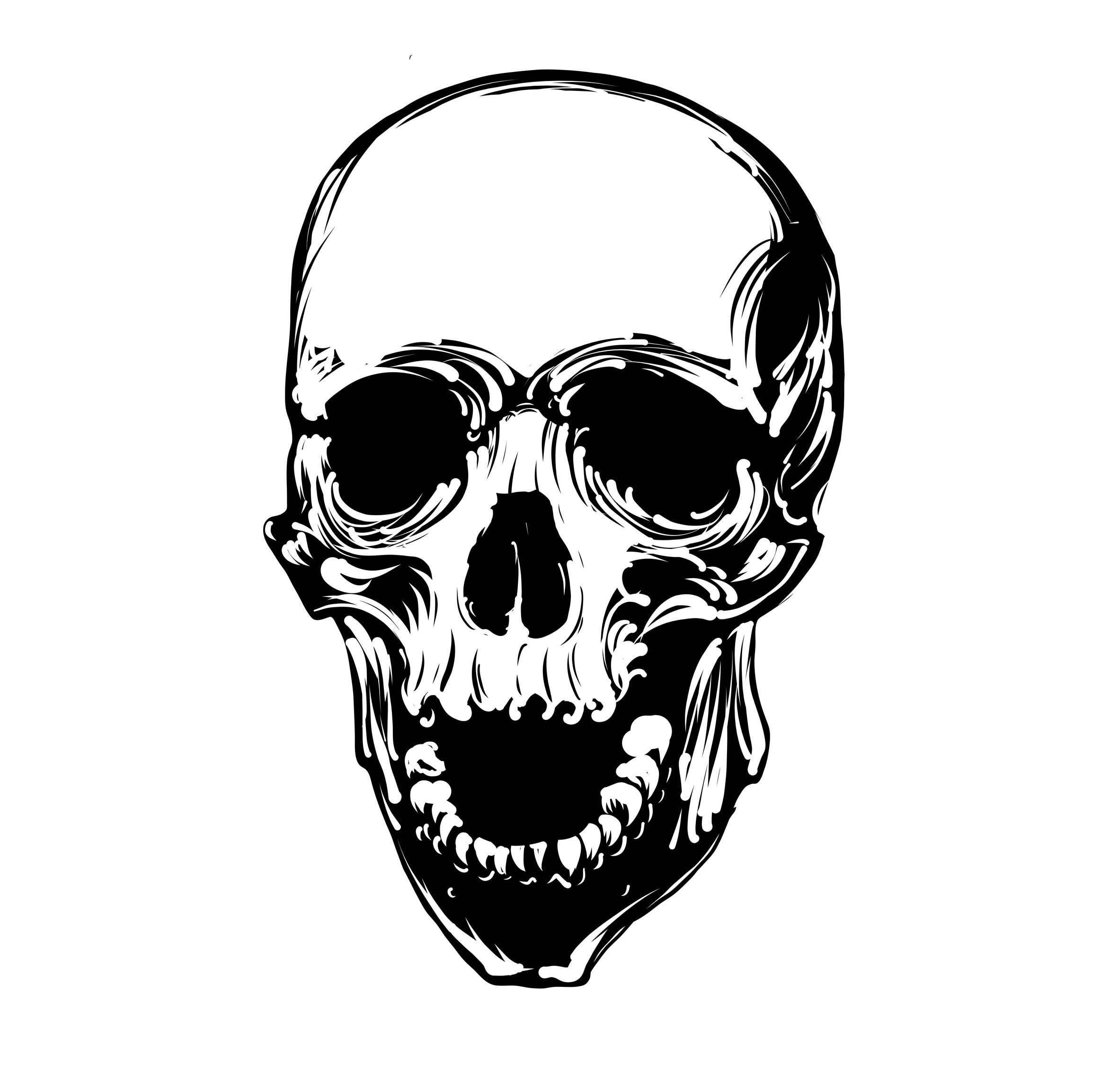 Skull Vector Design Ai, PDF, SVG, Jpg, EPS Tattoo, Etching, Woodcut ...
