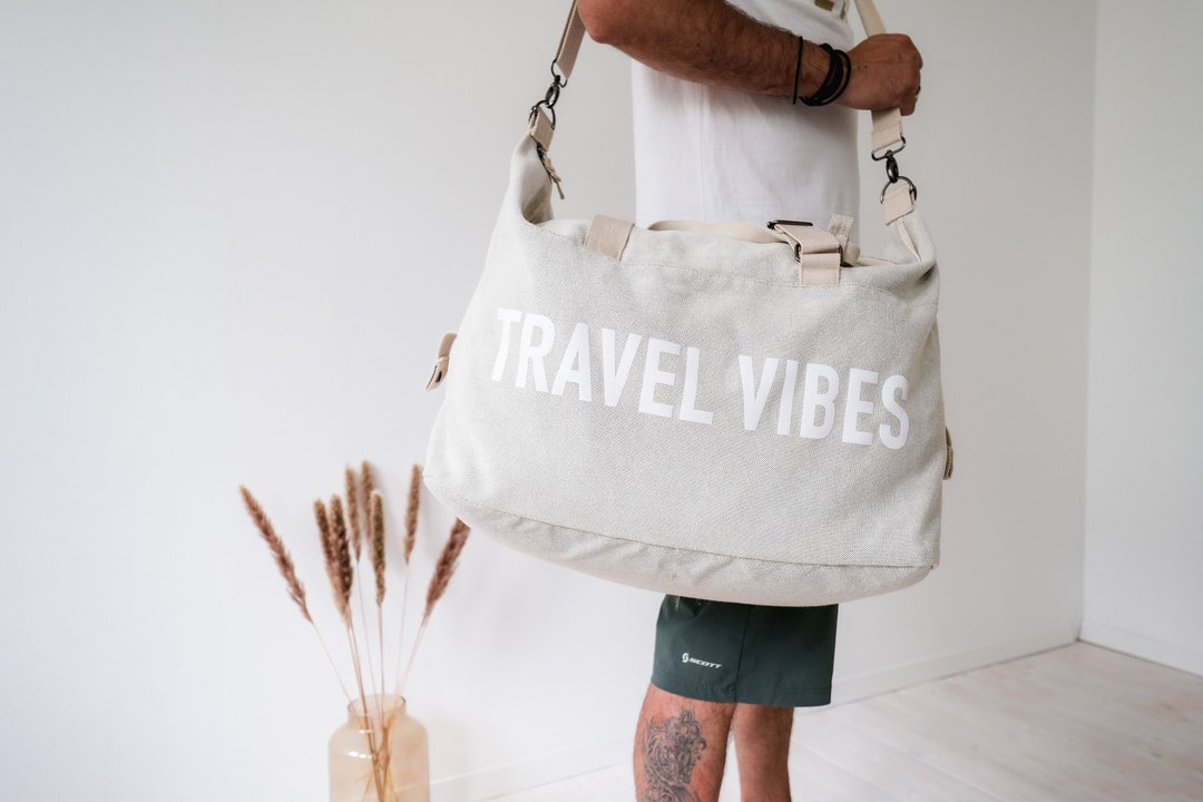 Personalized Travel Bag "travel Vibes" | Weekender With Motto | Gift ...