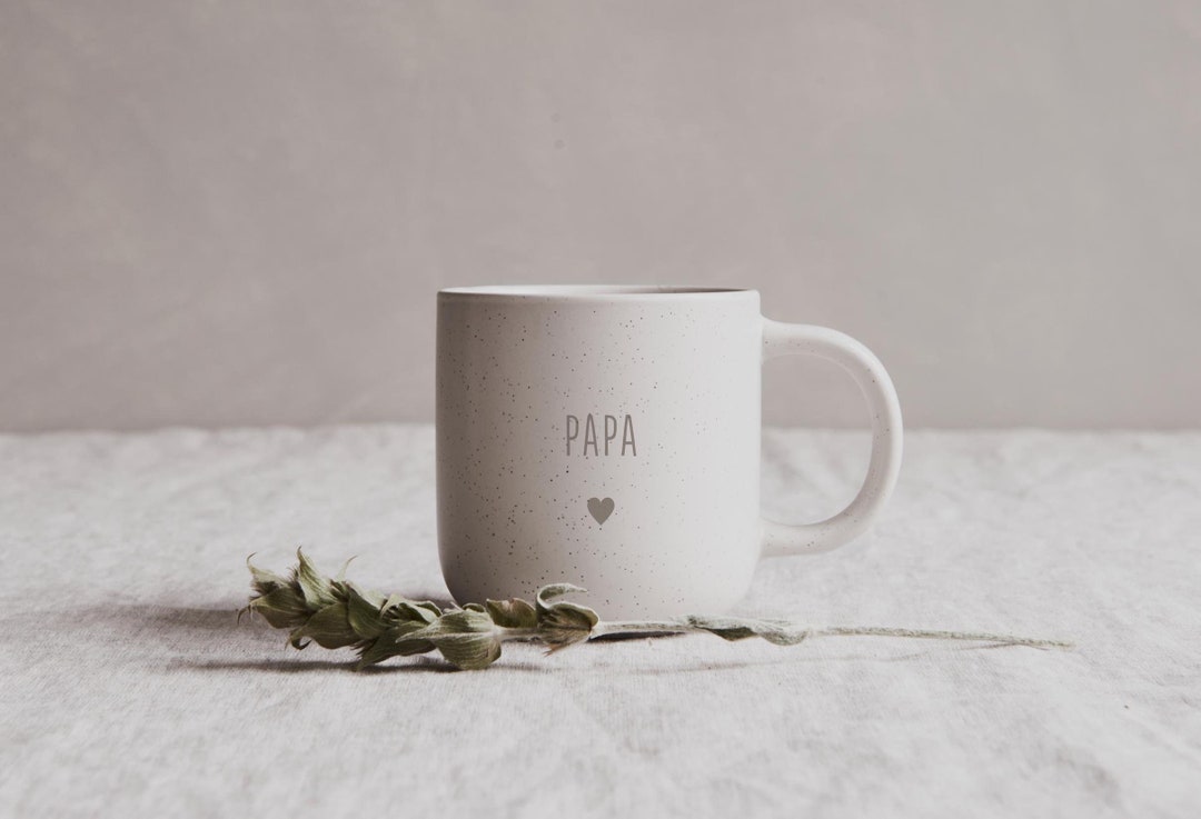 Personalized Ceramic Mug With Papa (dad) | Stoneware Mug With Your Own ...