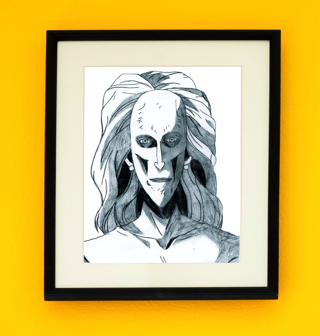 POSTER Anime Art Fuchi Drawing Pencil Sketch Wall Art Decor Printable ...