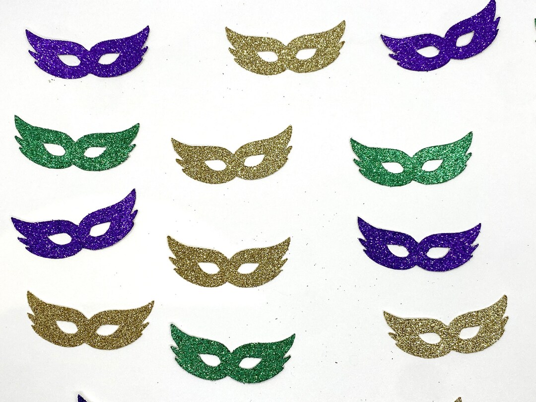 Mardi Gras Mask Confetti - Mardi Gras Mask Table Scatter - Etsy