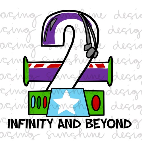 DIGITAL FILE Two Infinity and Beyond Cake Topper SVG | Etsy