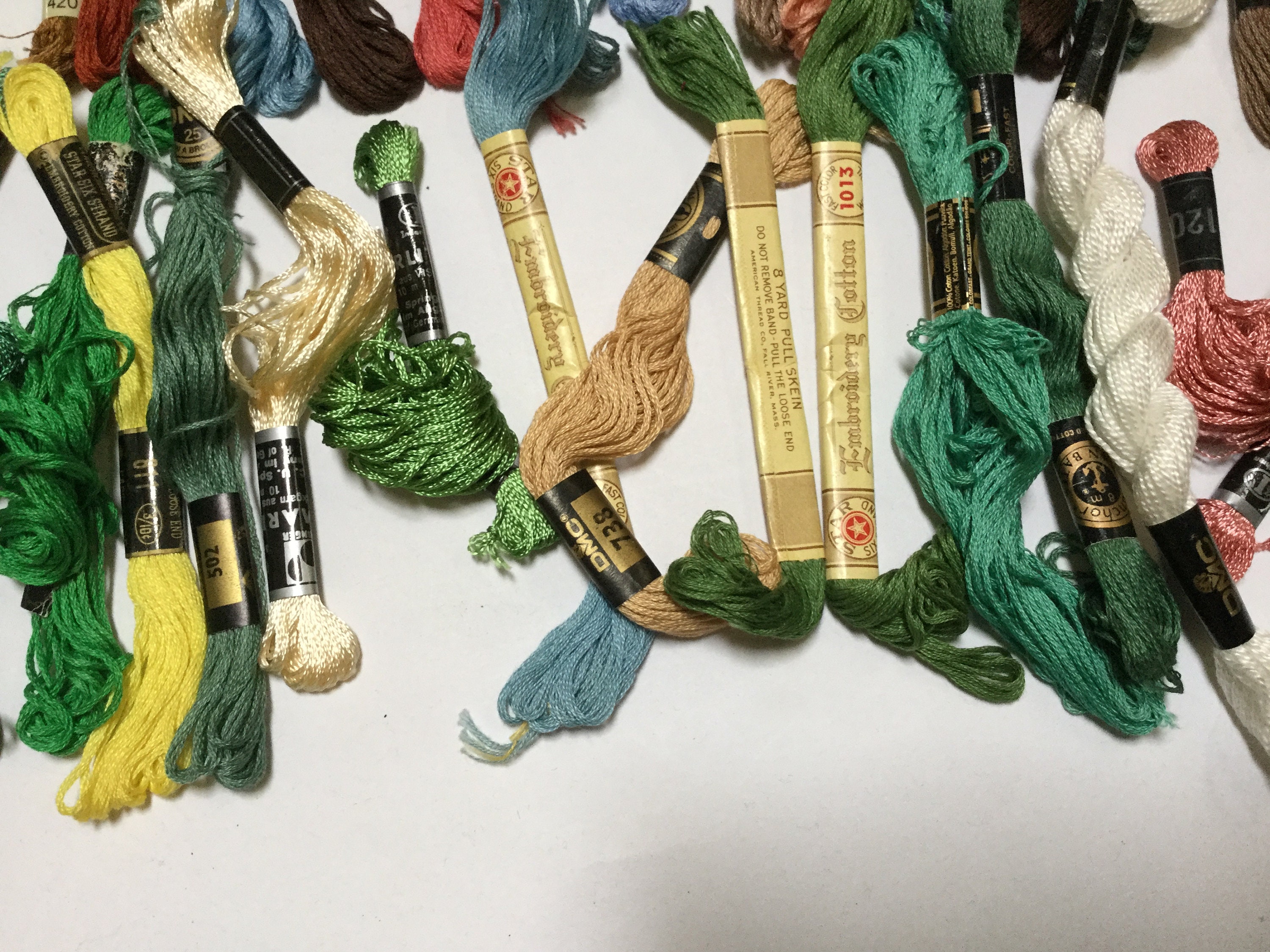 Big Lot of 50 Embroidery Floss Vintage to Now Cotton Cross - Etsy