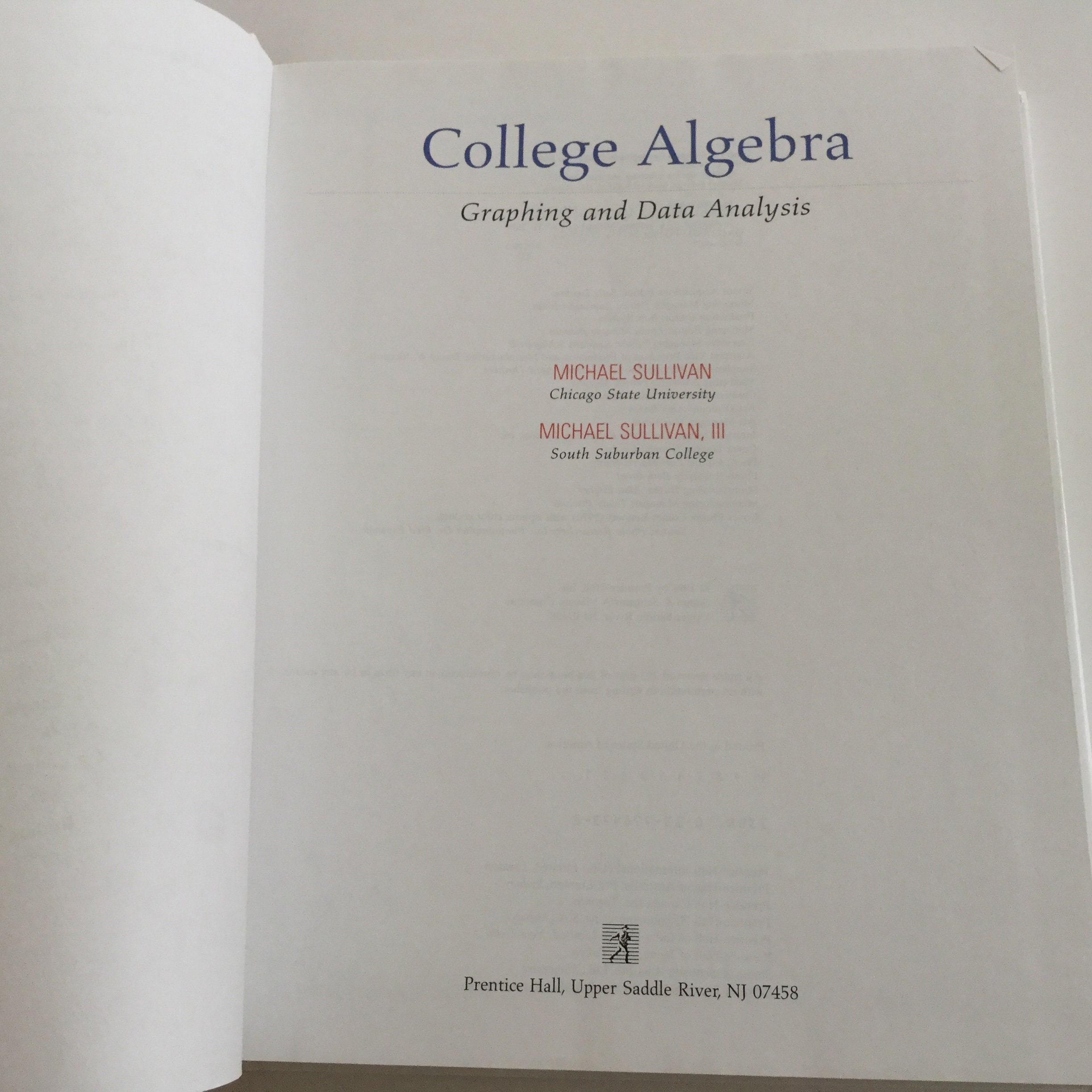 College Algebra: Graphing and Data Analysis by Michael - Etsy
