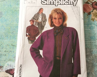 Misses Easy Jacket Pattern Simplicity 9568 Size 6 14 UNCUT - Etsy