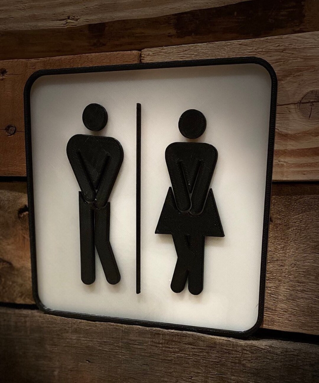 Bathroom Sign Pee Pee Dance Glow in the Dark - Etsy