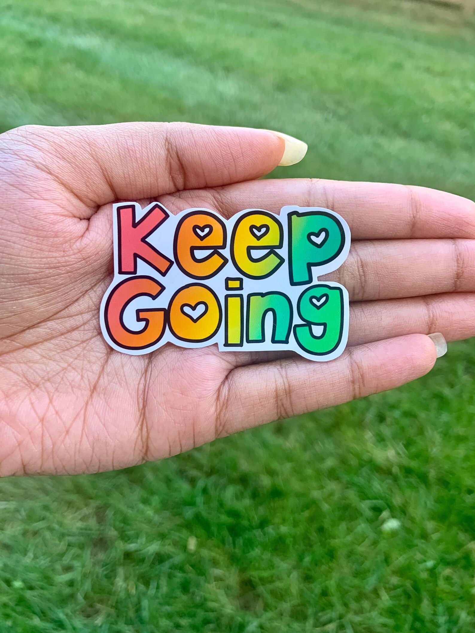 Keep Going Quote Vinyl Sticker Keep Going Glossy Decal - Etsy France