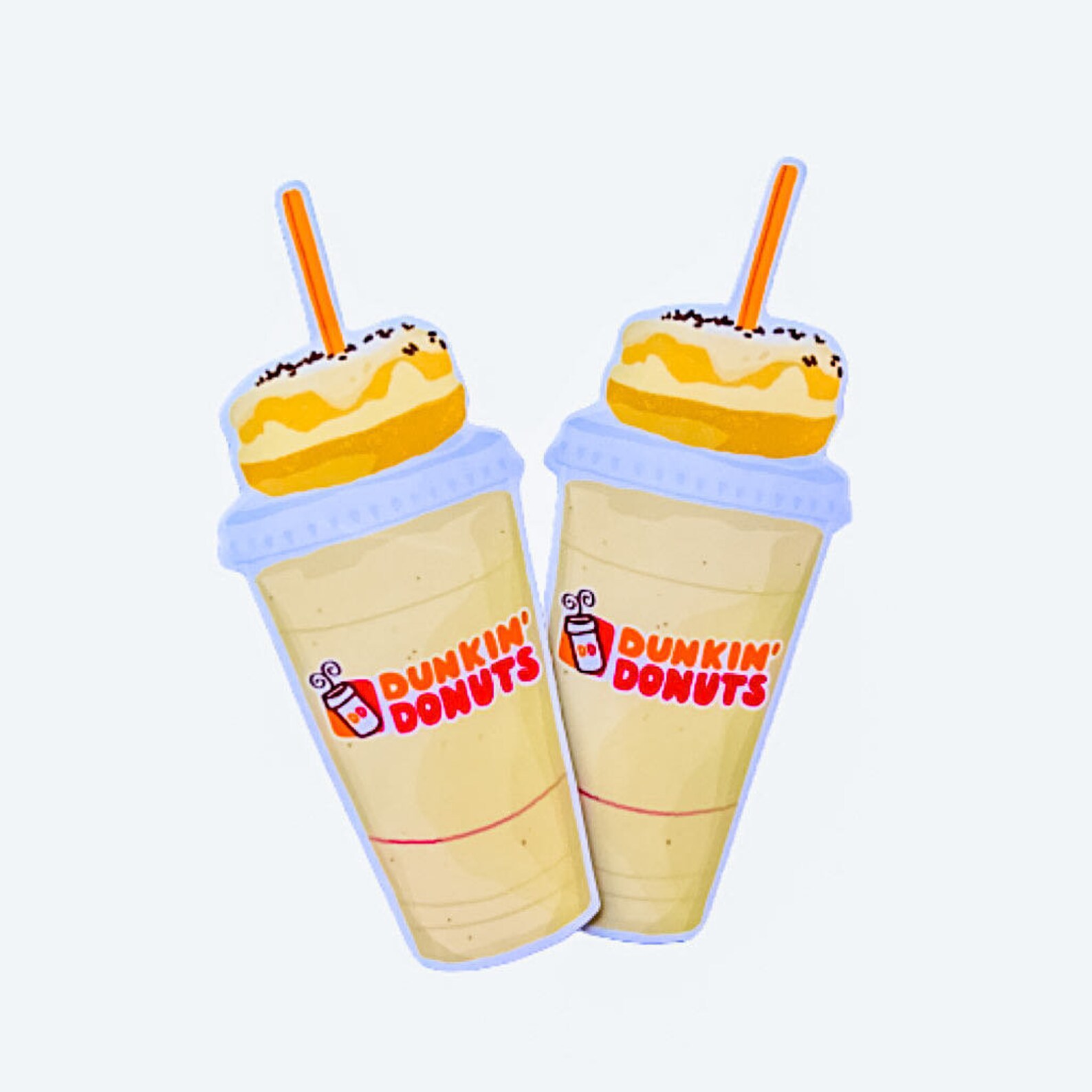Dunkin Donuts Coffee Drink Glossy Sticker Coffee Decal Drinks Vinyl ...