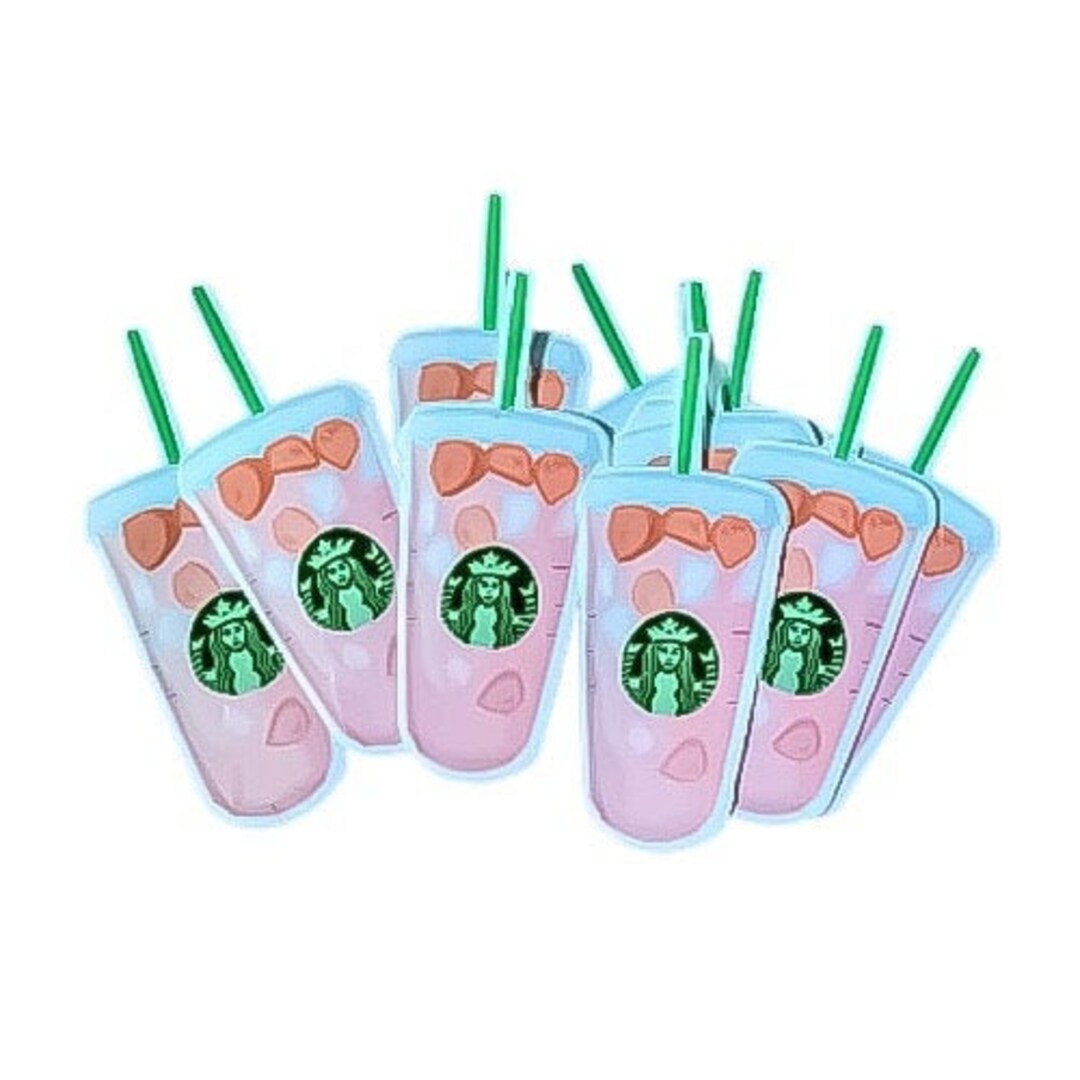 Two Starbucks Pink Drink Vinyl Sticker Pack Glossy Drink - Etsy