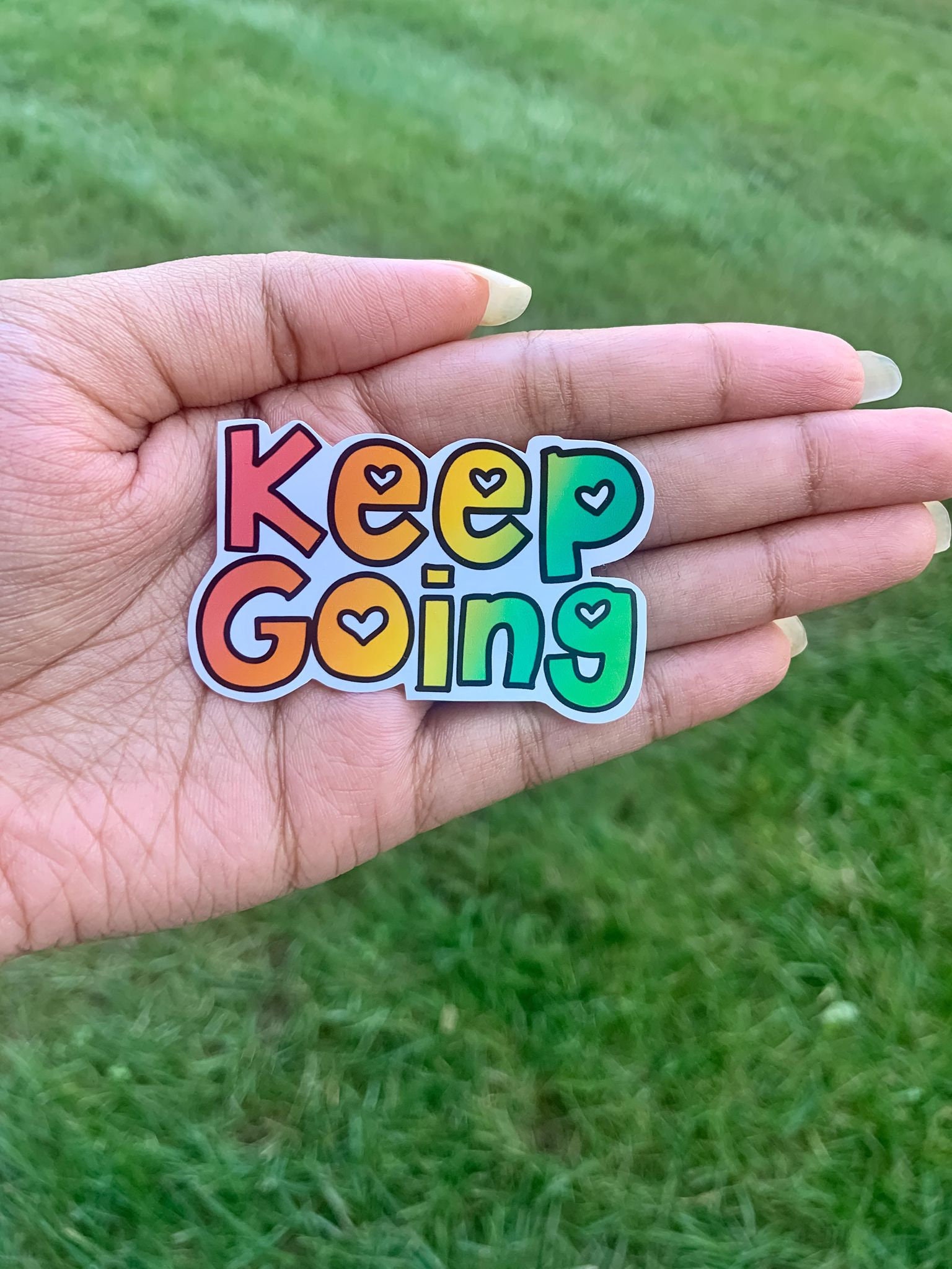 Keep Going Quote Vinyl Sticker Keep Going Glossy Decal - Etsy France