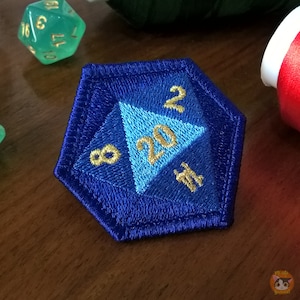 DND - Embroidered Patch - Role - RPG - Dice - Limited Edition - Iron On ...