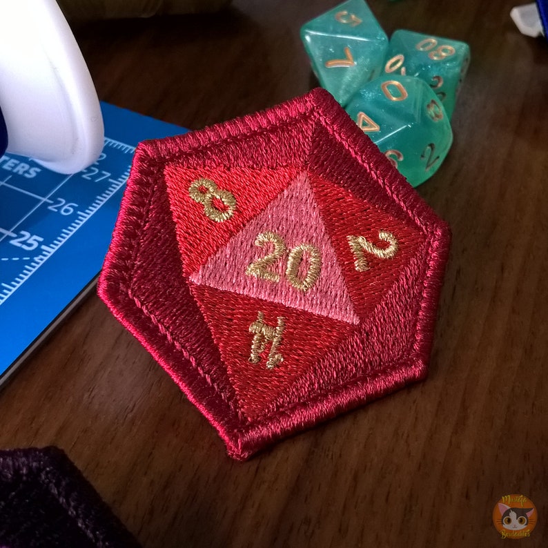 DND - Embroidered Patch - Role - RPG - Dice - Limited Edition - Iron On ...