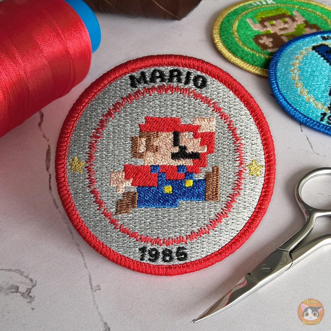 Mario - Videogame Character - Embroidered Patch - Iron On/hook & Loop ...