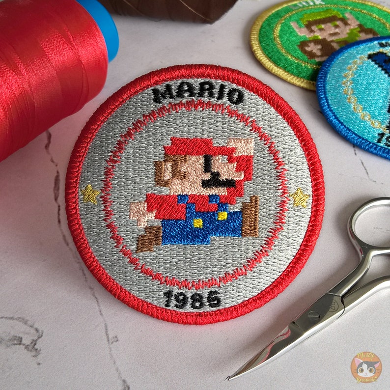 Mario Videogame Character Embroidered Patch Iron On/hook - Etsy