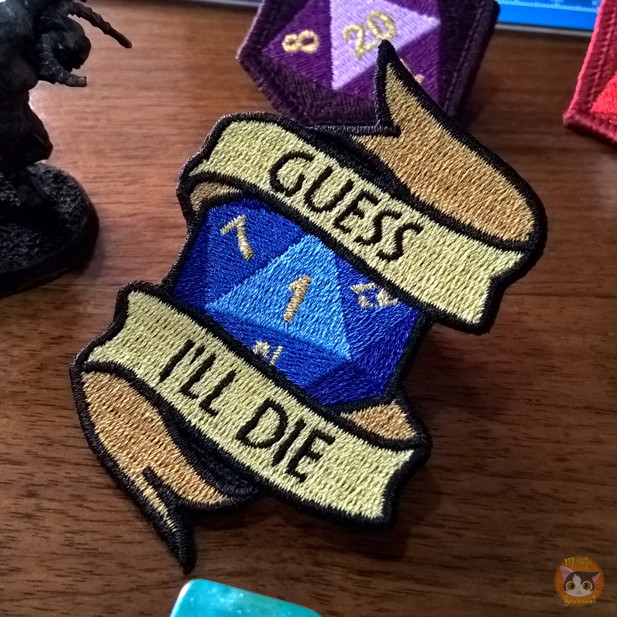 DND - Embroidered Patch - Role - RPG - Dice - Limited Edition - Iron On ...