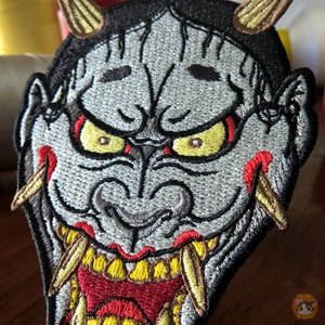 Hannya Mask - Embroidered Patch - Japanese Demon -videogame - Etsy