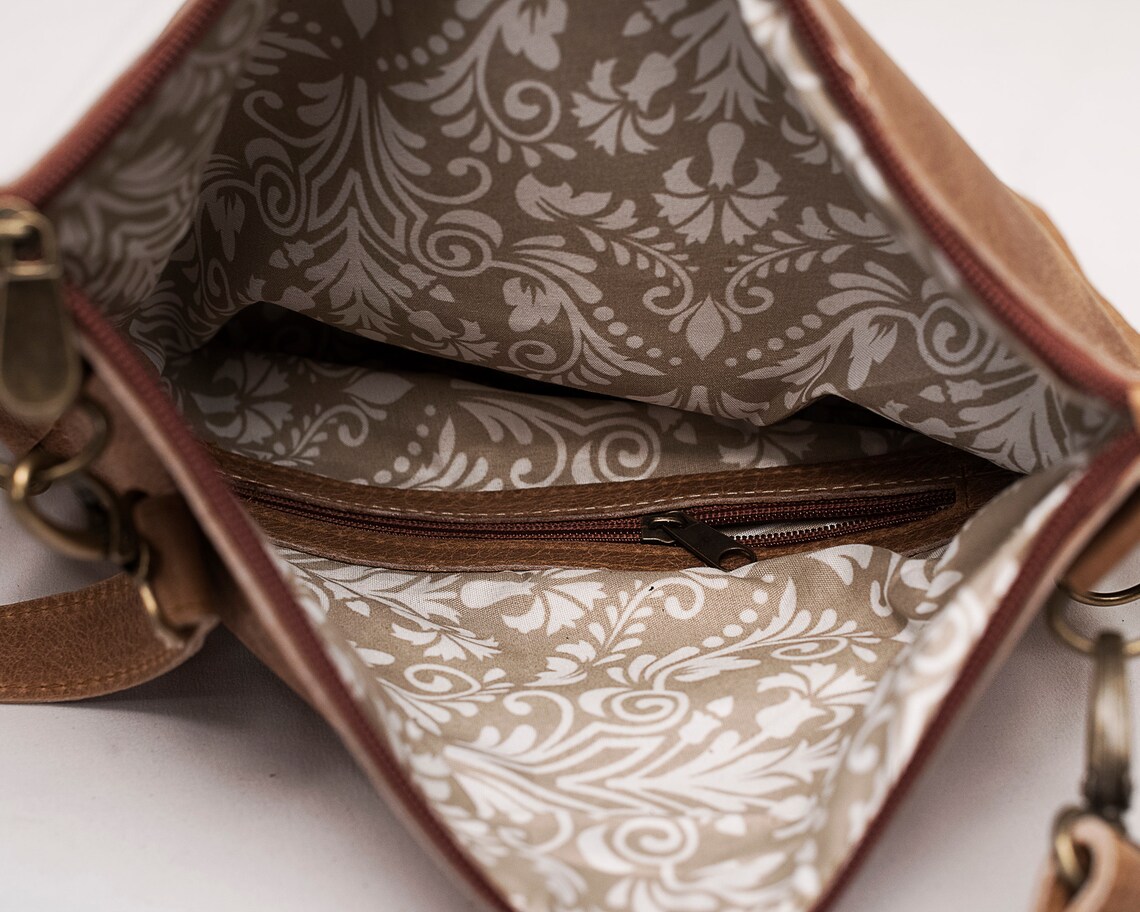 Large Leather Crossbody Bags for Woman Foldover Bag | Etsy