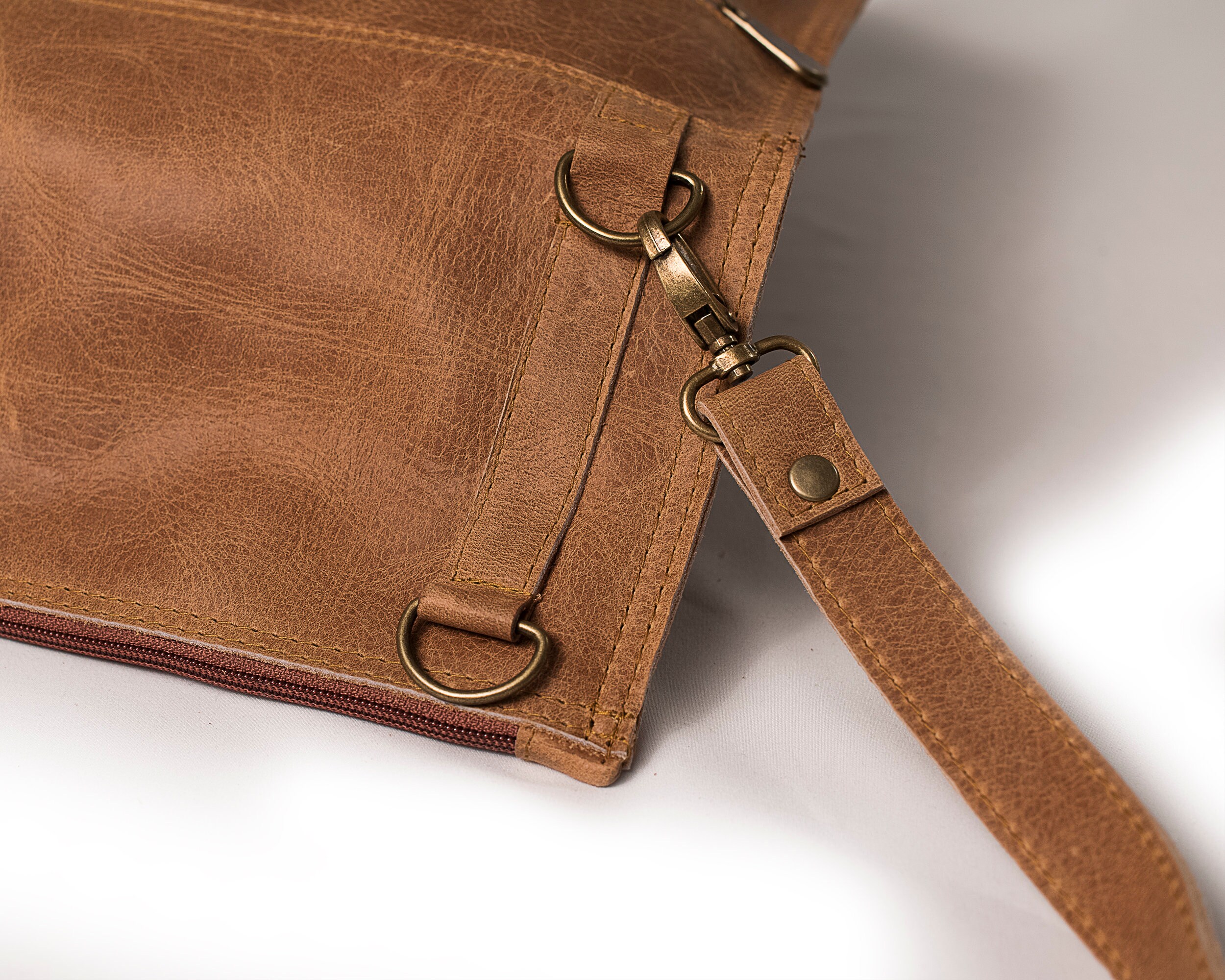 Large Leather Crossbody Bags for Woman Foldover Bag | Etsy