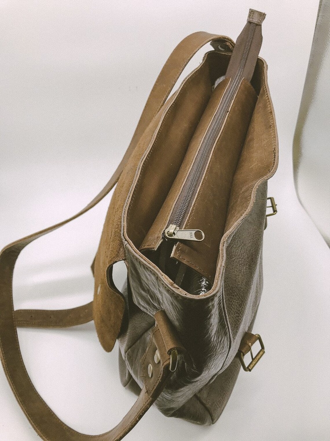 Leather Satchel Men Practical Messenger Bag Personalized - Etsy