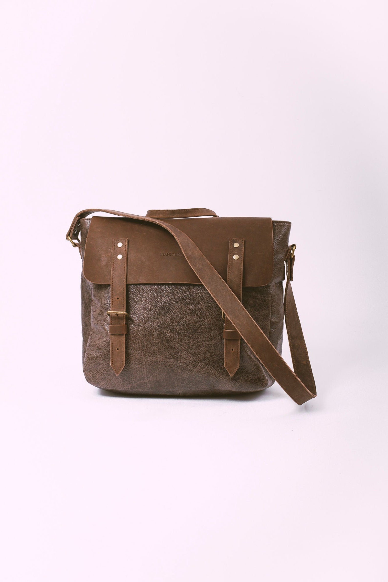 Leather Satchel Men Practical Messenger Bag Personalized - Etsy