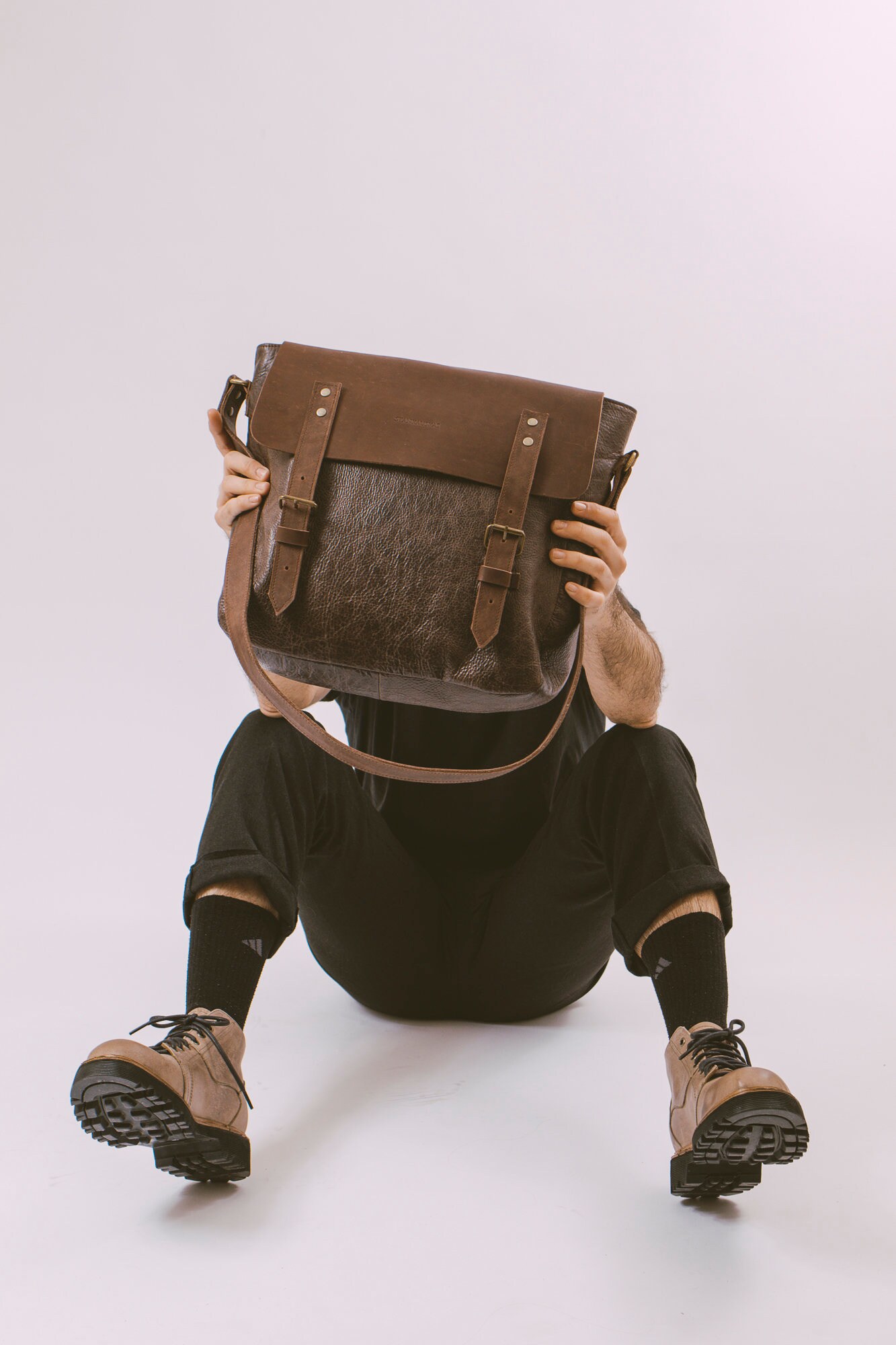 Leather Satchel Men Practical Messenger Bag Personalized - Etsy