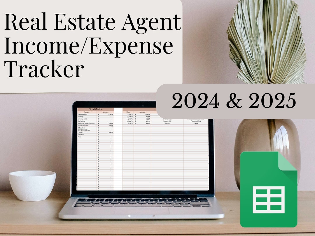 Income and Expense Tracker / Real Estate Agent Tax Prep / Realtor Taxes ...