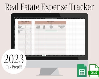 Income and Expense Tracker / Real Estate Agent Tax Prep / Realtor Taxes ...