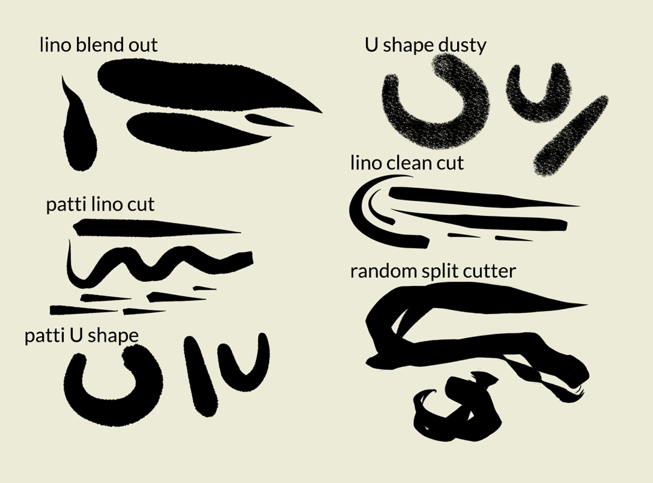 Procreate Lino Print Brushes / Digital Ink Texture / Block Printing on ...