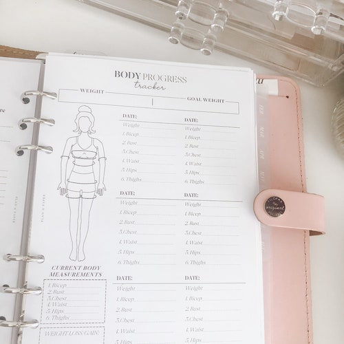 Body Progress Tracker Printable Body Measurements Tracker - Etsy