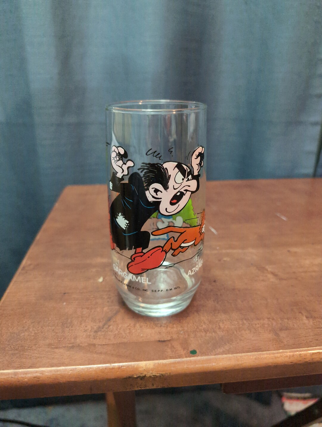 1982 Hardees Smurf Collectible Glass - Gargamel and Azrael- Hardee's ...