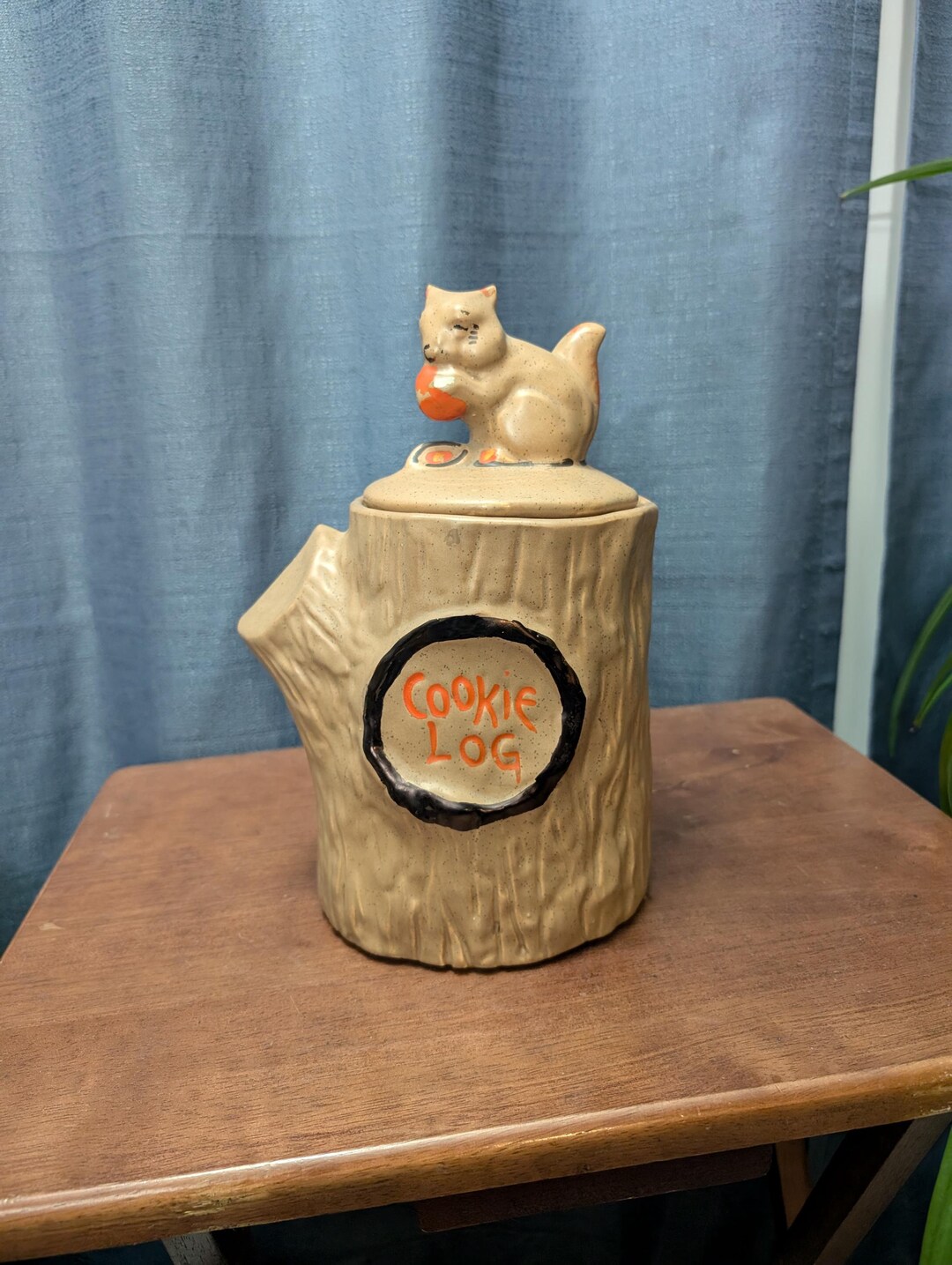 1960s Mccoy Cookie Jar - Squirrel on a Log Cookie Jar- Cookie Log ...